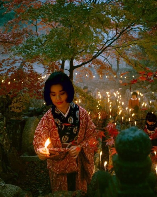 Offerings to the unknown dead, Kyoto, Japan, 1963..... - USLUCK