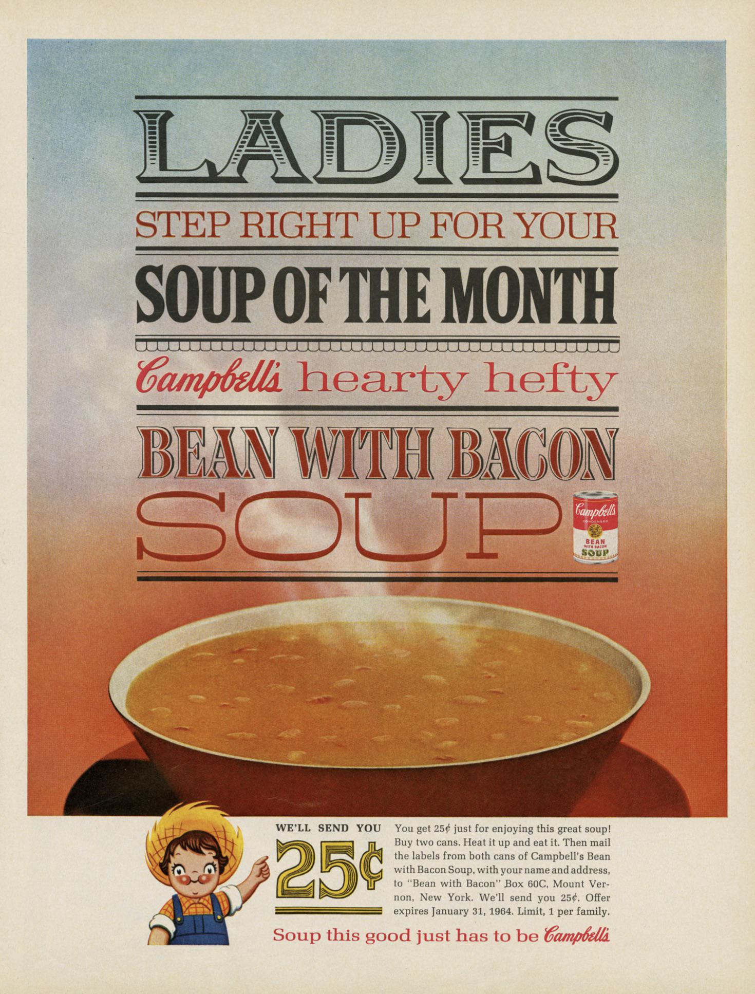 Campbell's Soup, 1963 Ad. - USLUCK