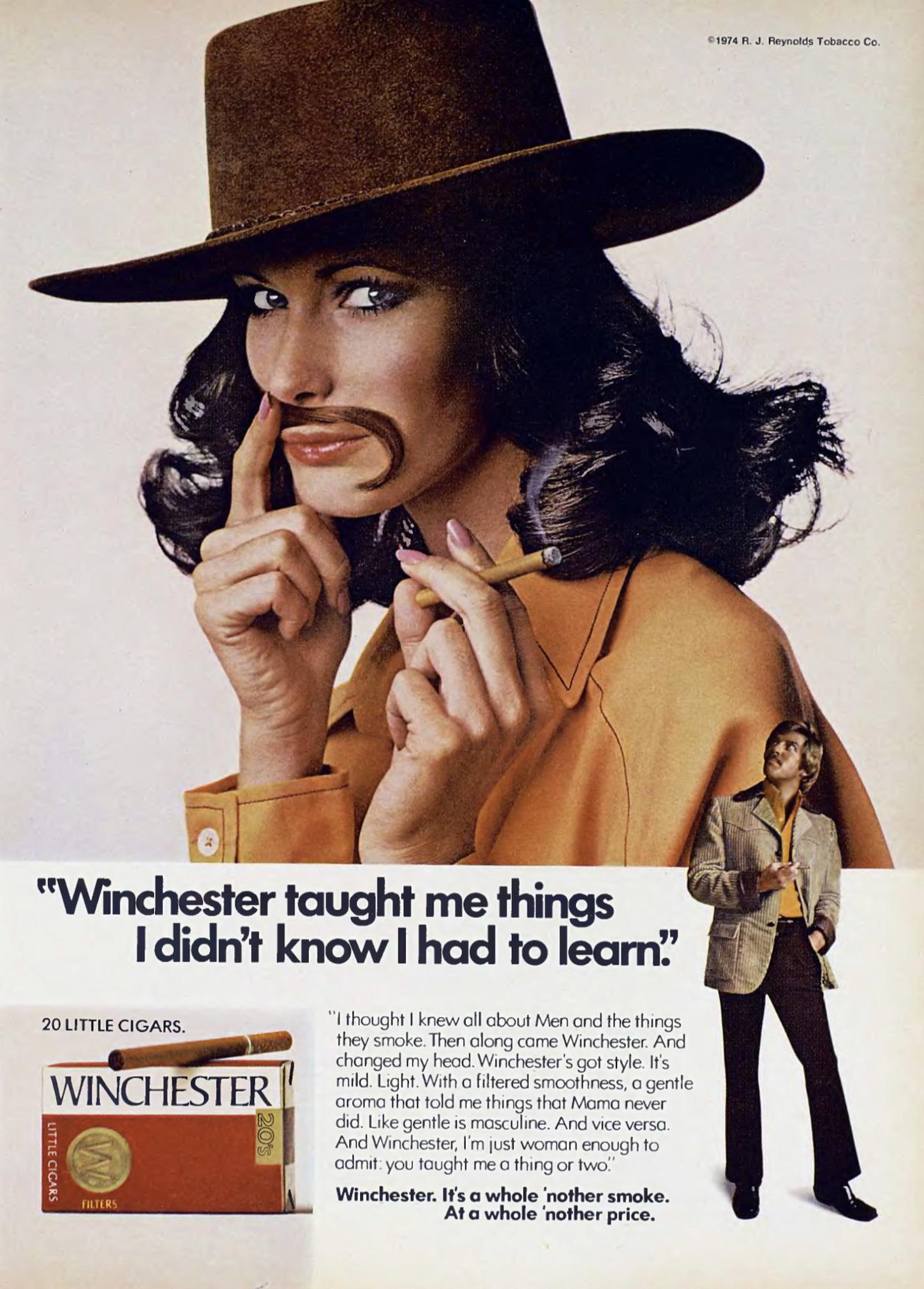 Winchester cigars, 1974 Ad. - USLUCK