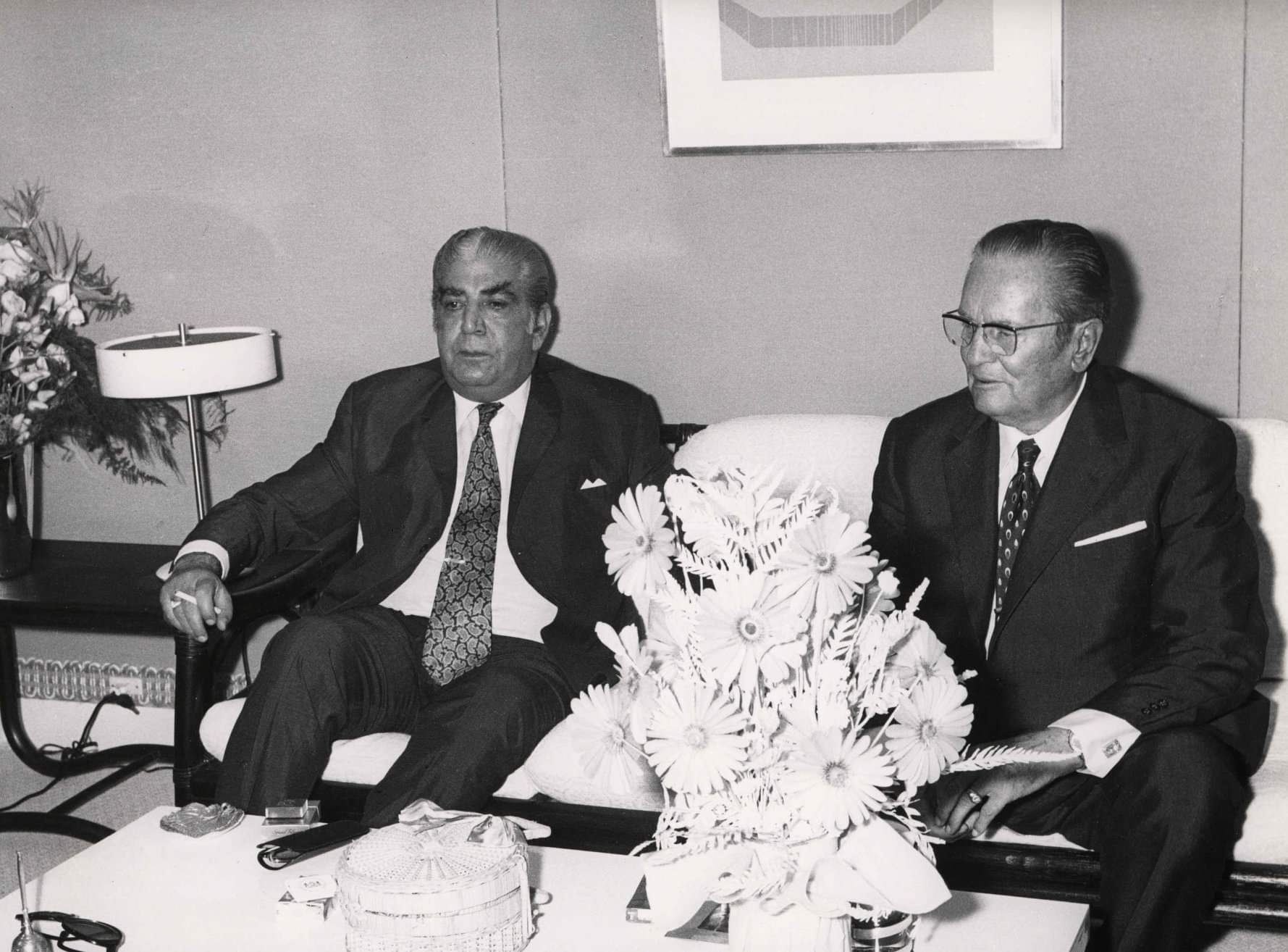 Yugoslavian president Josip Broz "Tito" meeting with Pakistani ...