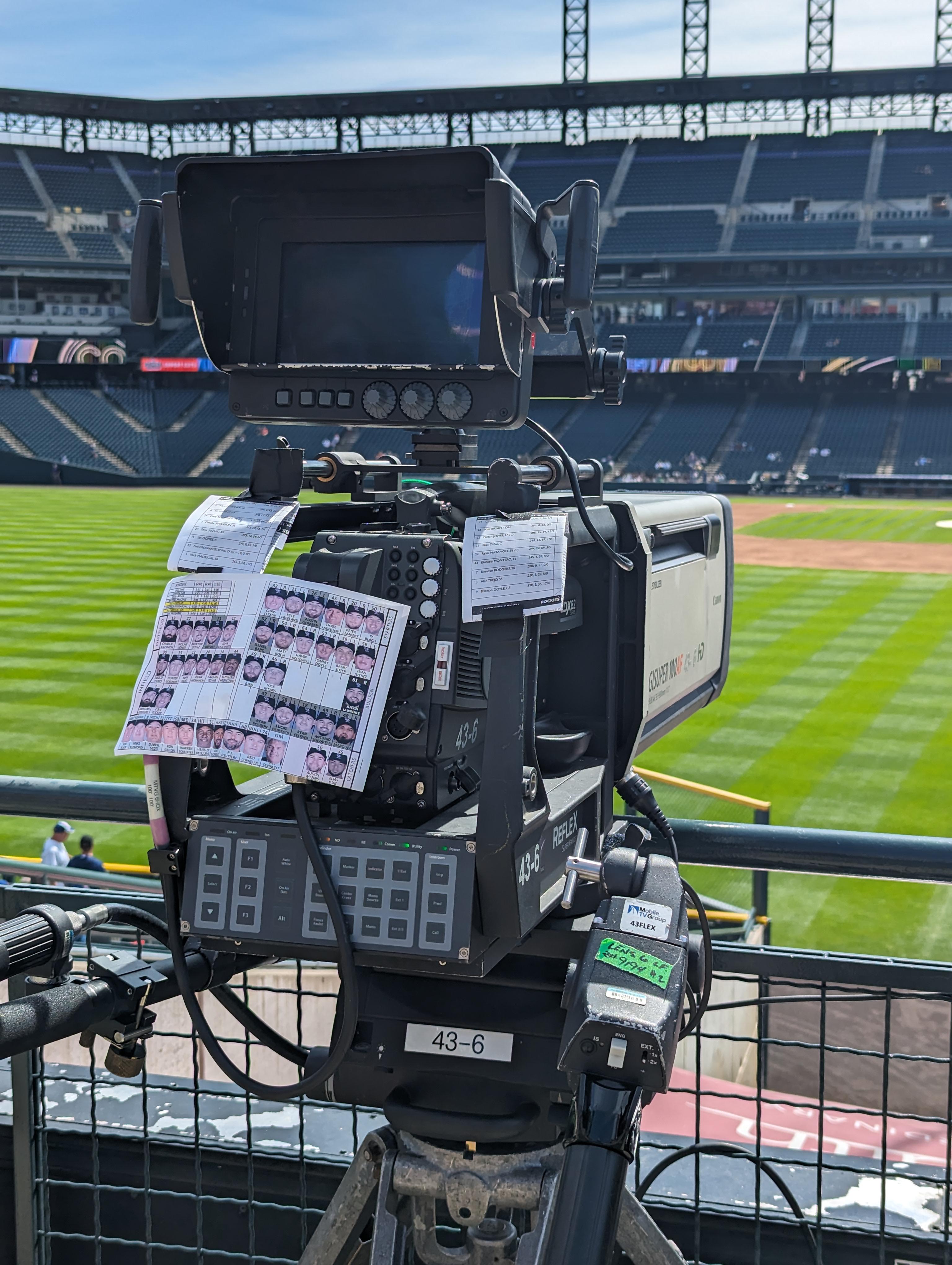 MLB broadcast camera operators have cheat sheets with all the home ...