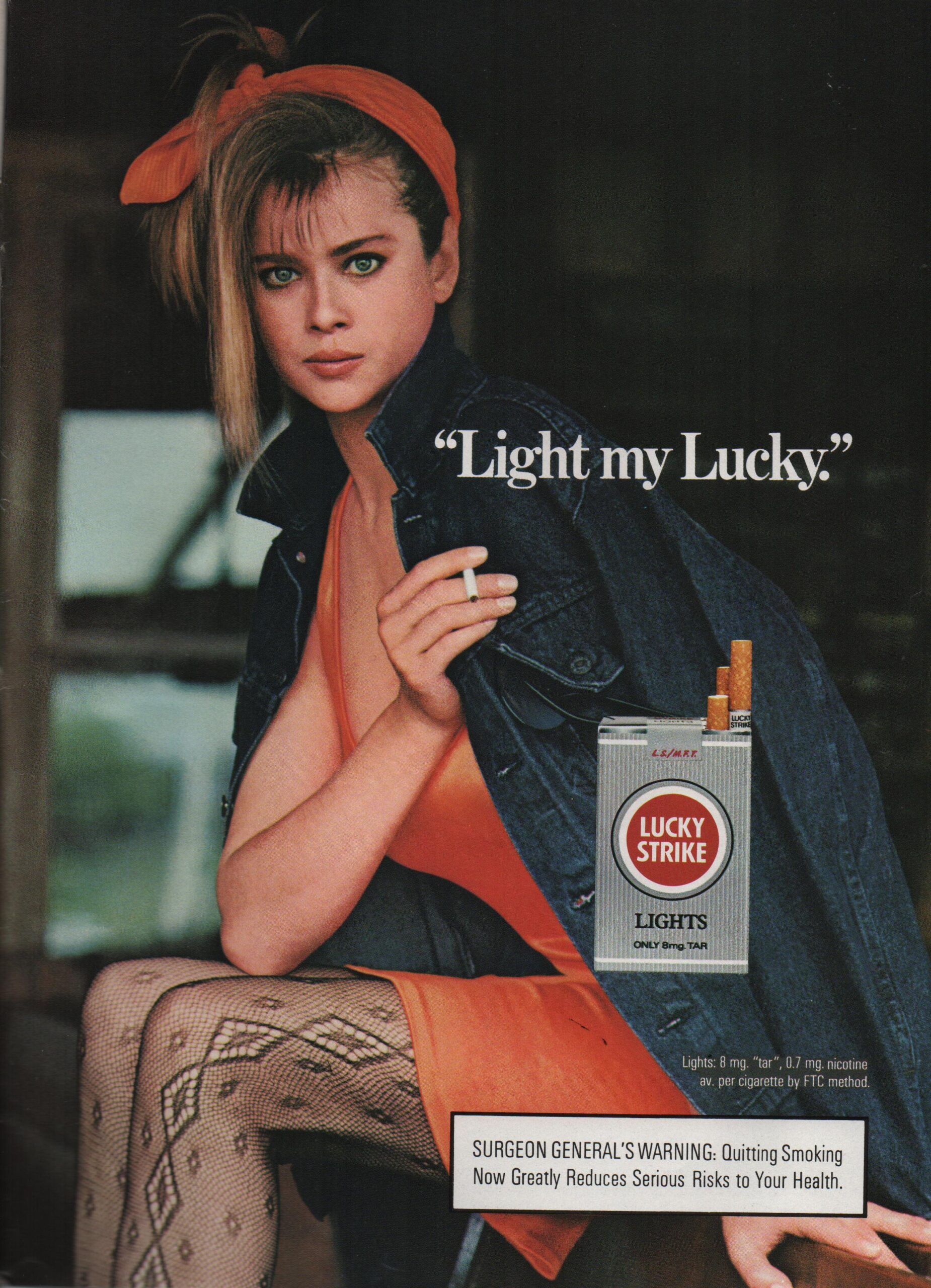 "Light my Lucky" (Lucky Strike ad from Sport magazine, December 1985 ...