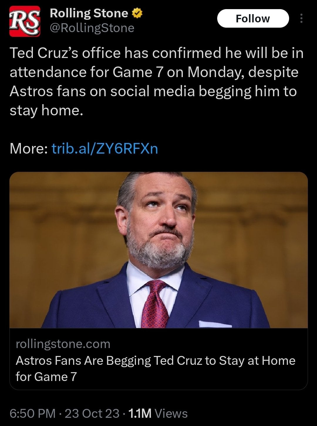 Ted Cruz curse is real - USLUCK