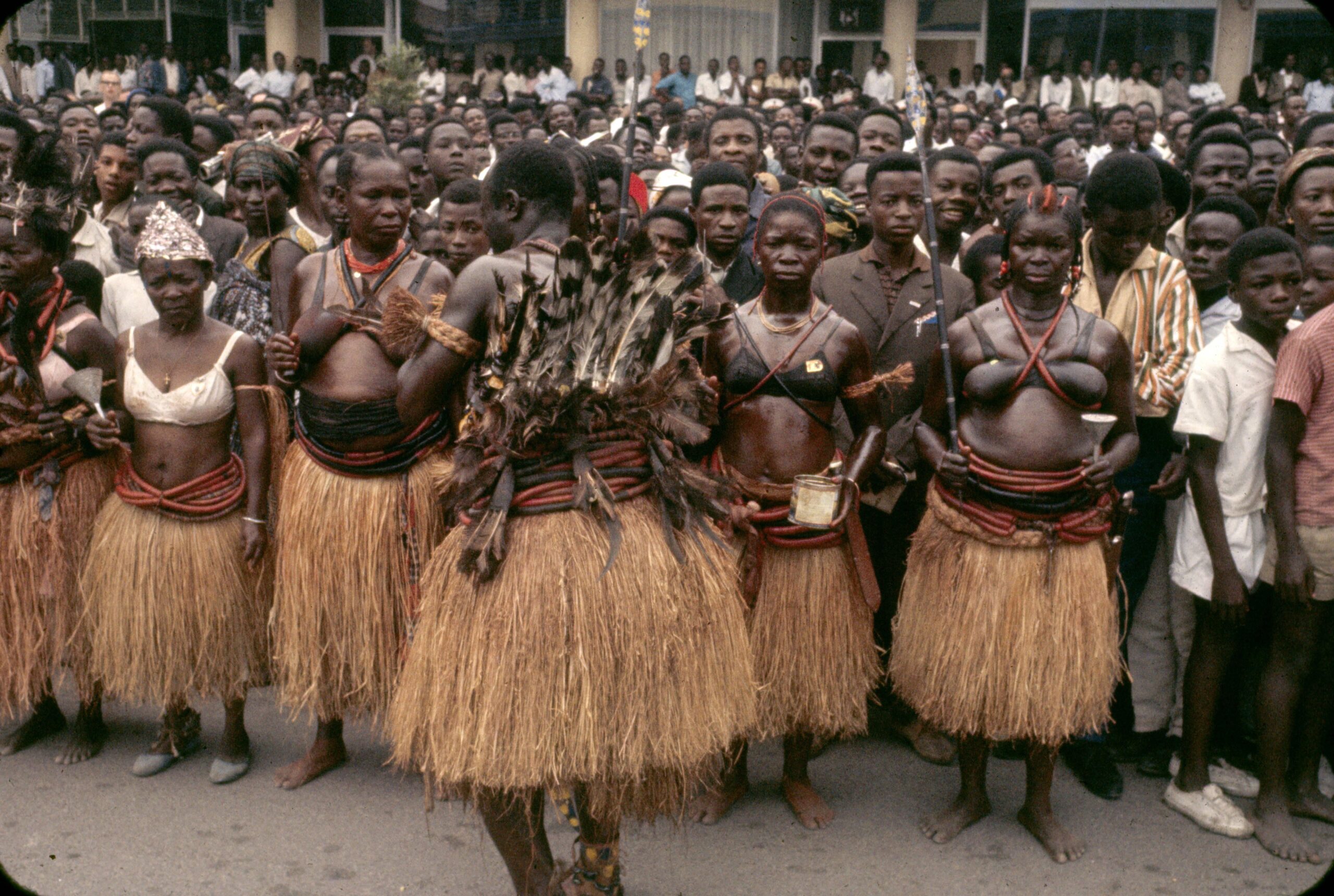 People in traditional dress at the Independence Day celebration in the ...