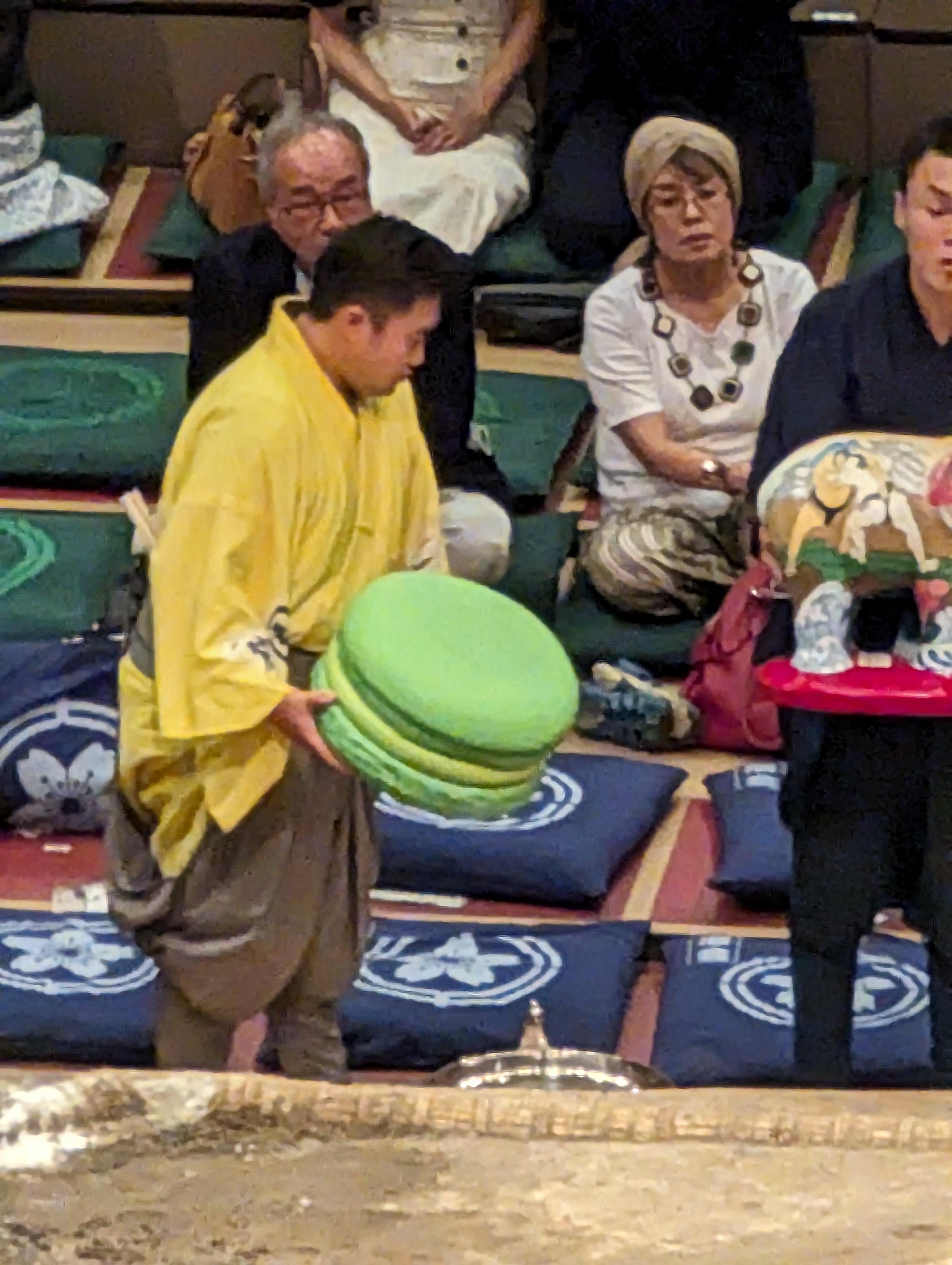 A giant macaron is given by france to every winner of the grand sumo ...