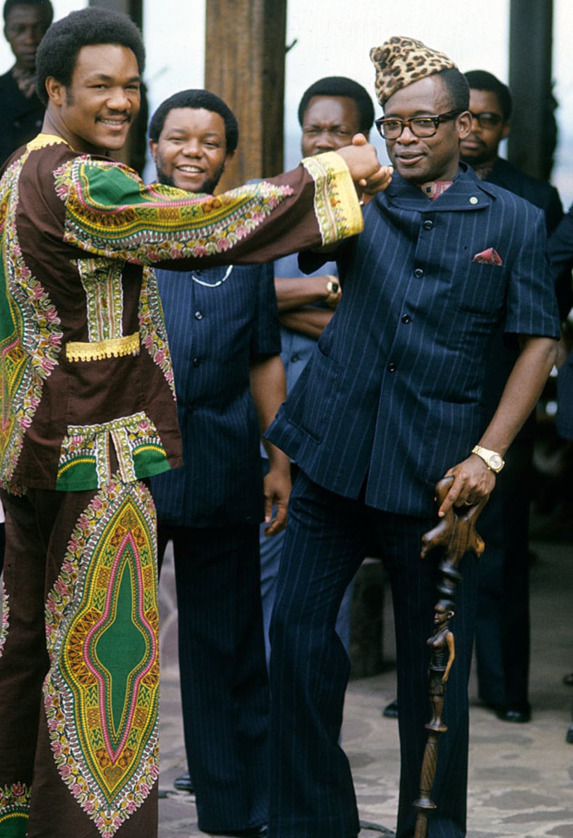 Then world Heavyweight Champion George Foreman meeting with the ...