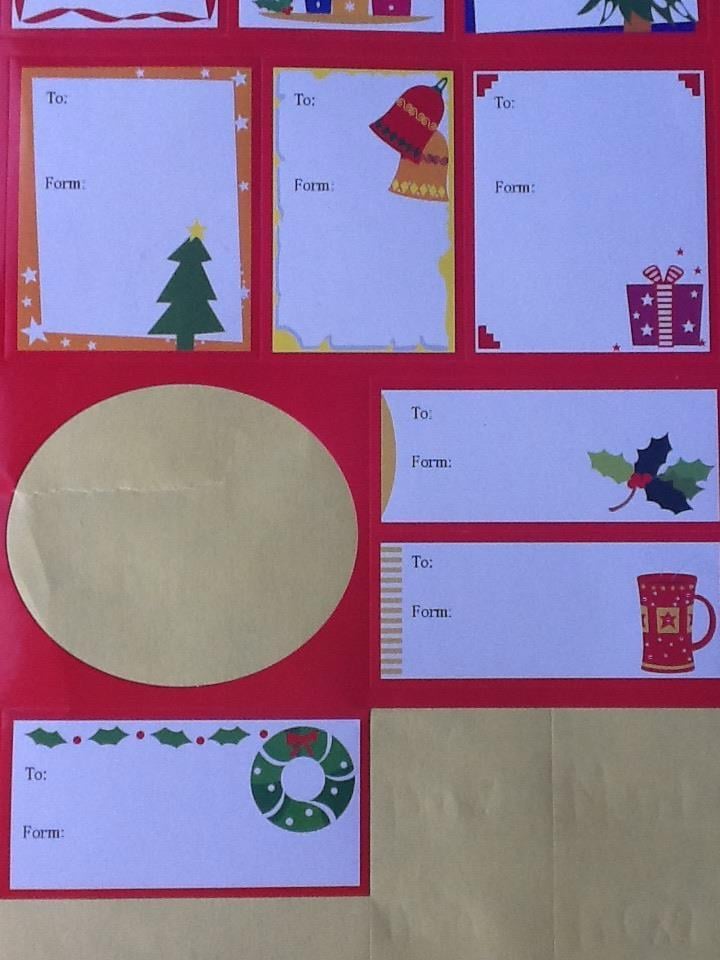 Dollar Store Christmas Tags. “To: Form:” - USLUCK