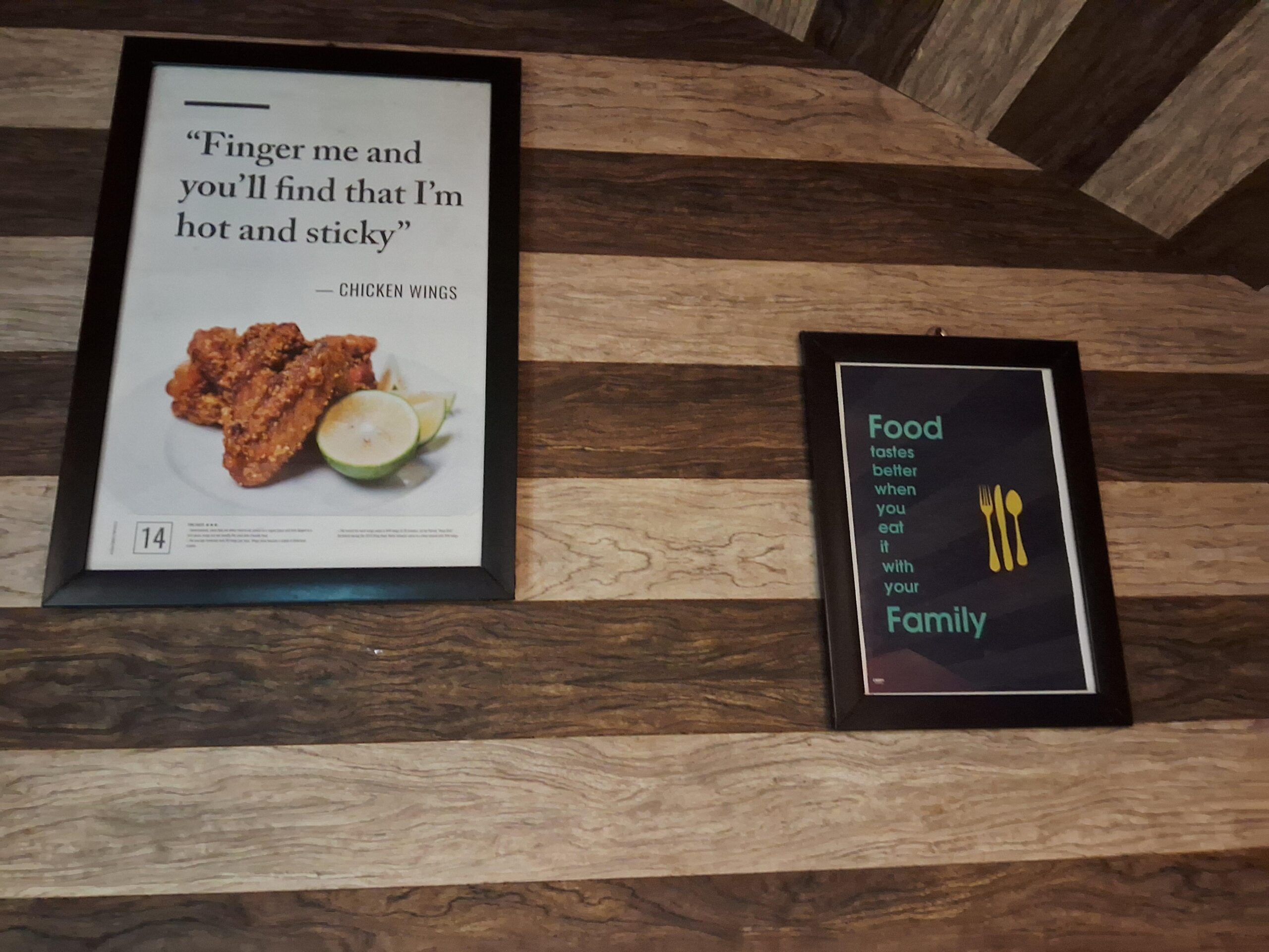These posters in a "Family" Chicken Shop. - USLUCK