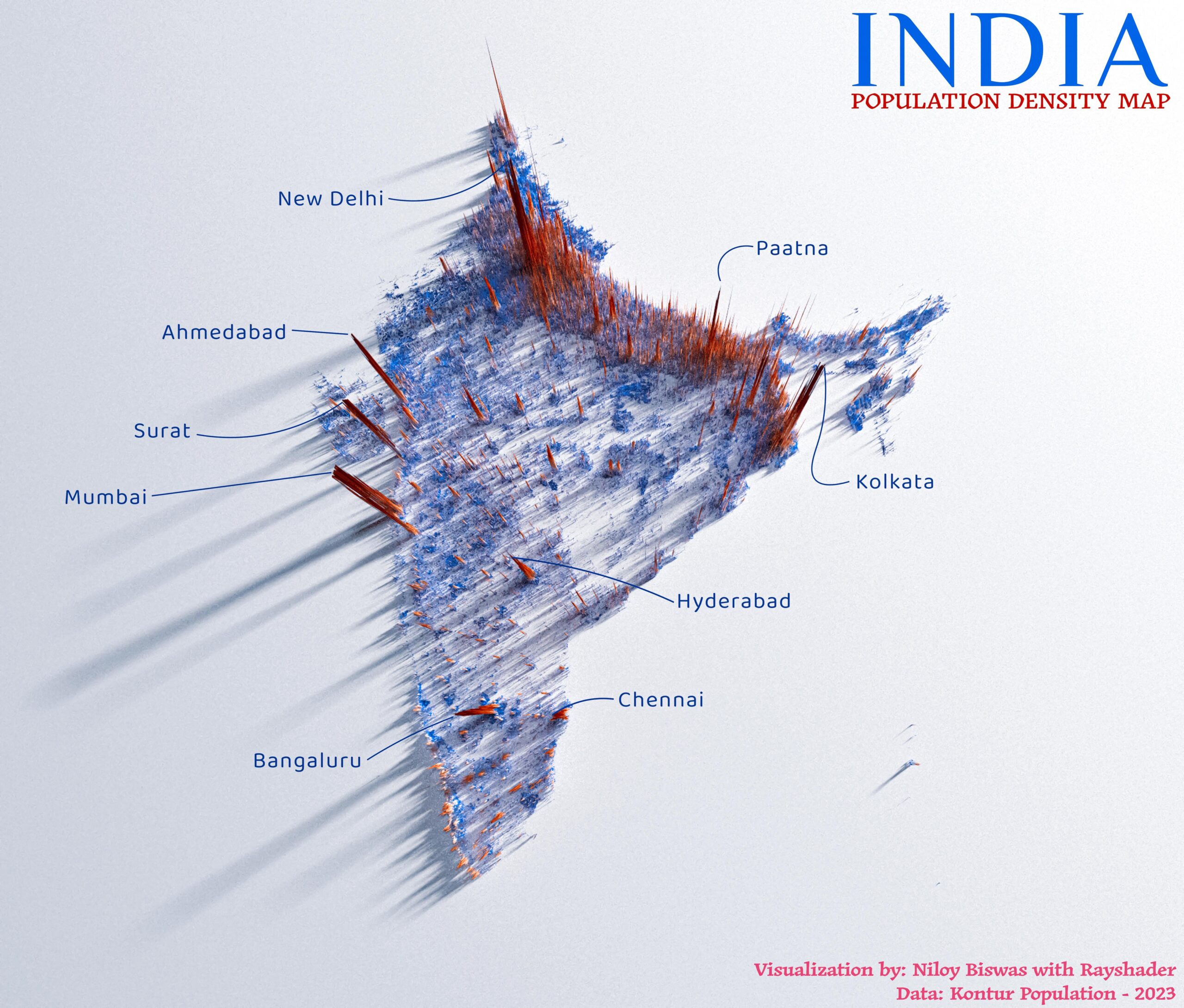 Oc A Population Density Map Of India Usluck