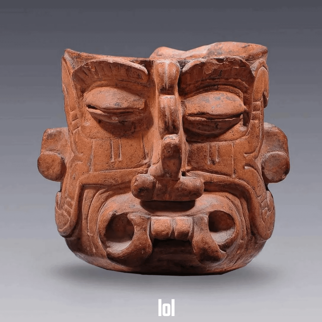 “Cocijó” Zapotec effigy vase (water deity); Oaxaca, Mexico. 200-800 A.D ...