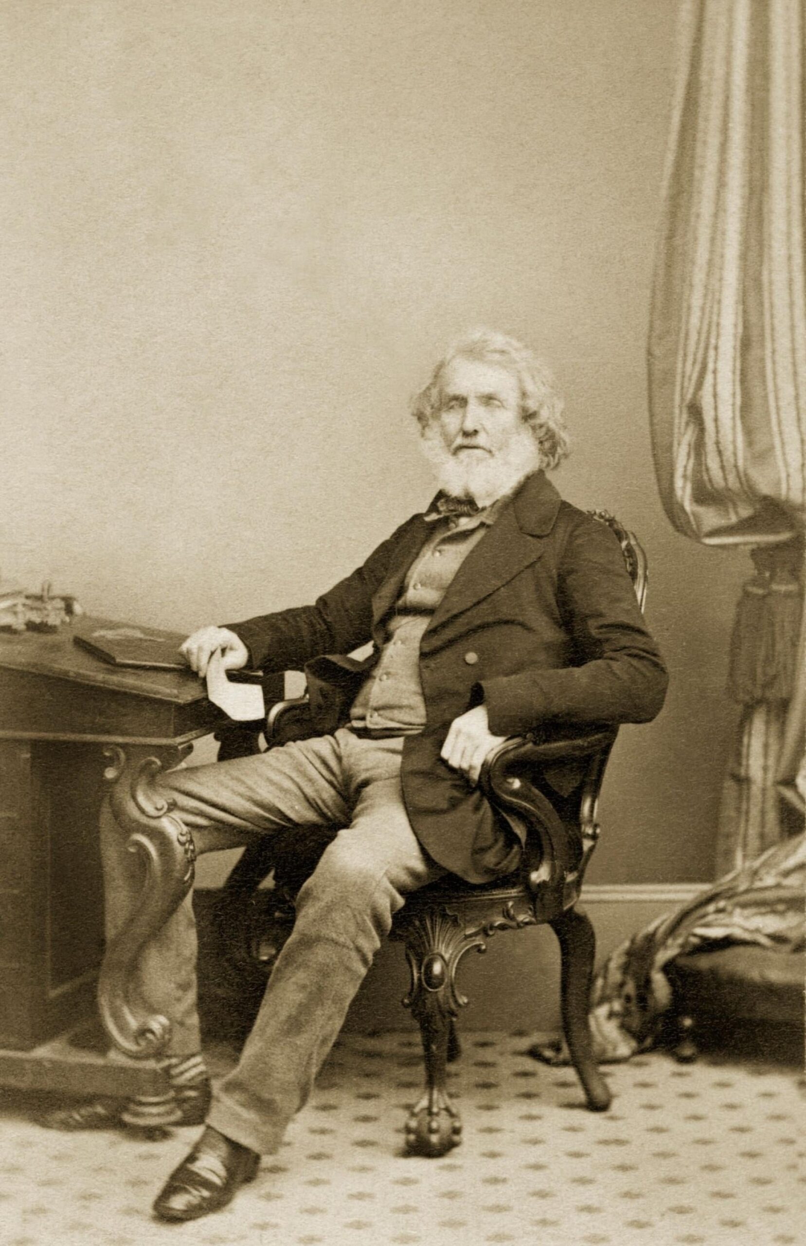 Portrait of Sir George Everest. He was a British surveyor and ...