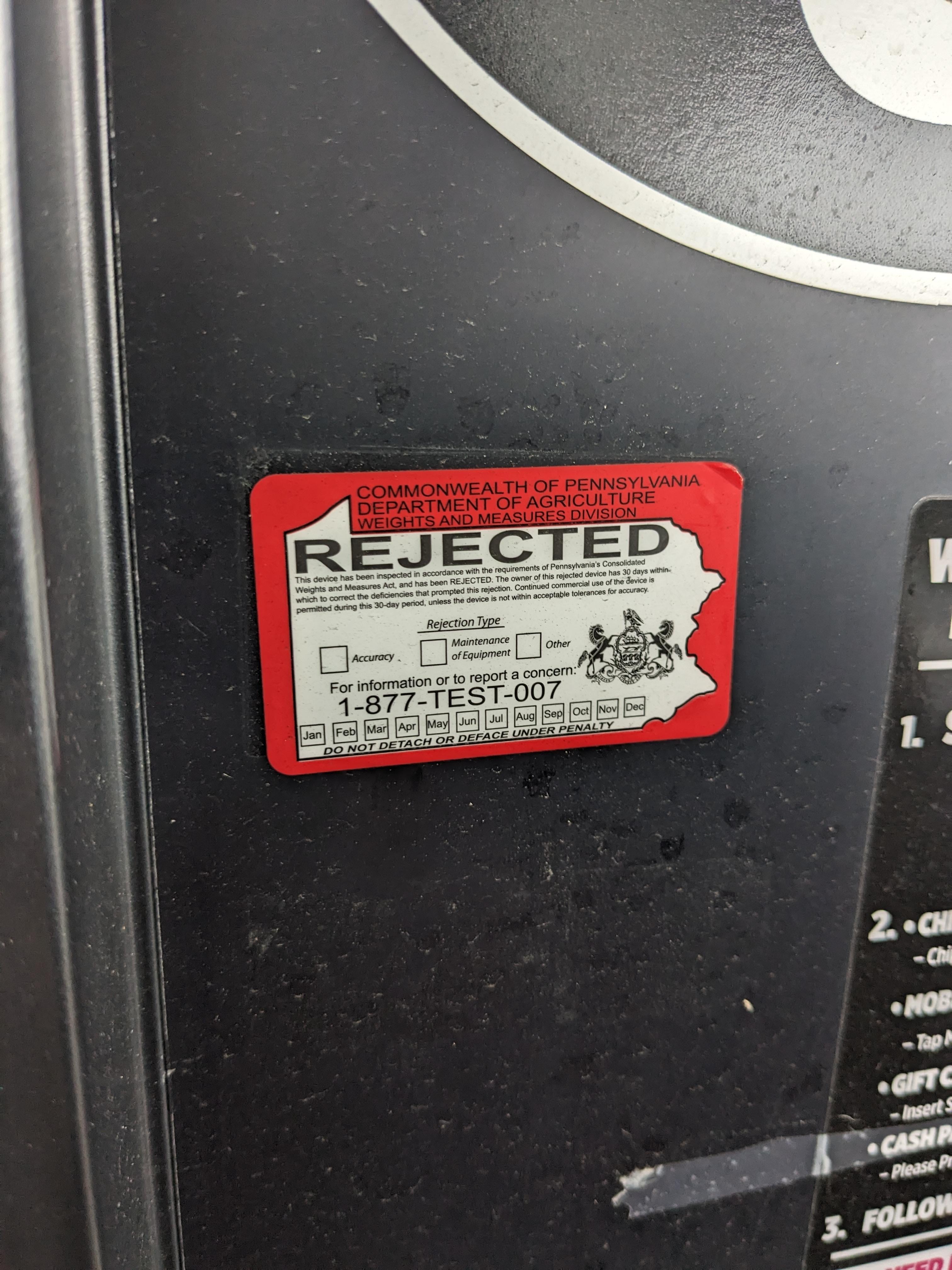 This gas station actually failed its weights and measures inspection at ...