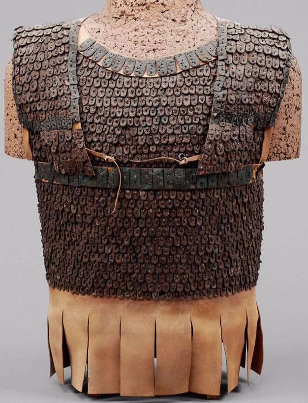 A reconstructed armour consisting of 6800 iron splints of five ...