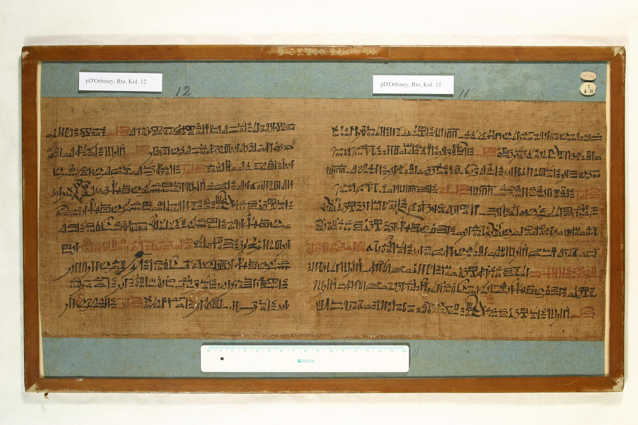 The "Tale of Two Brothers" (aka D'Orbiney) papyrus. Written around 1200 ...
