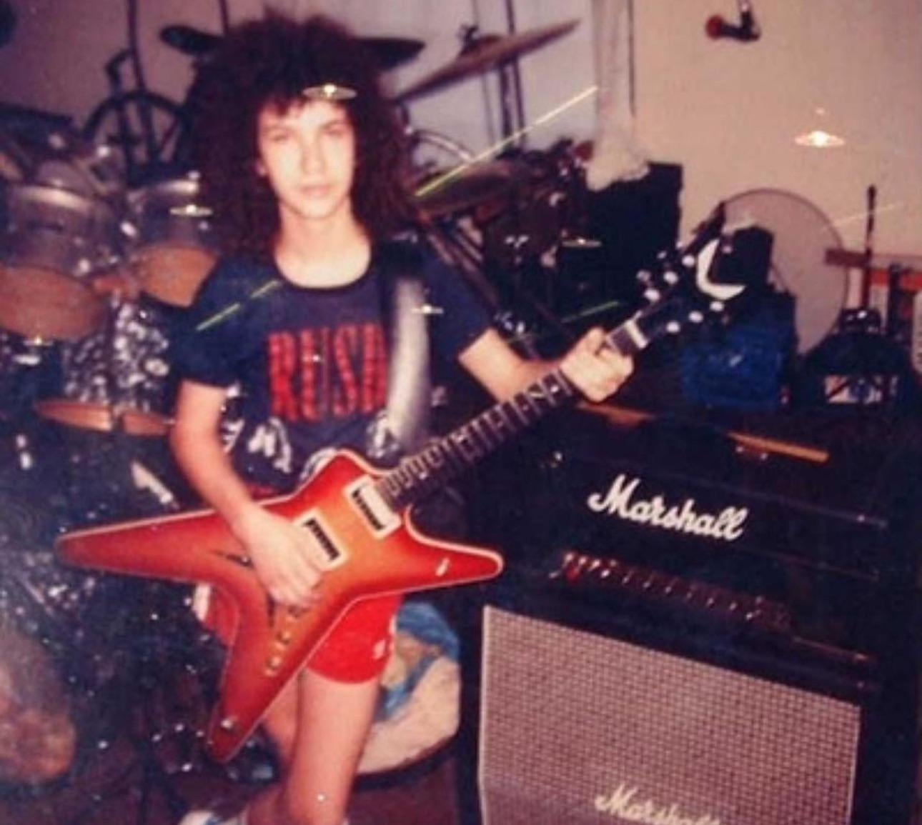 A young Dimebag Darrell with his Dean ML that started Pantera 1980’s ...
