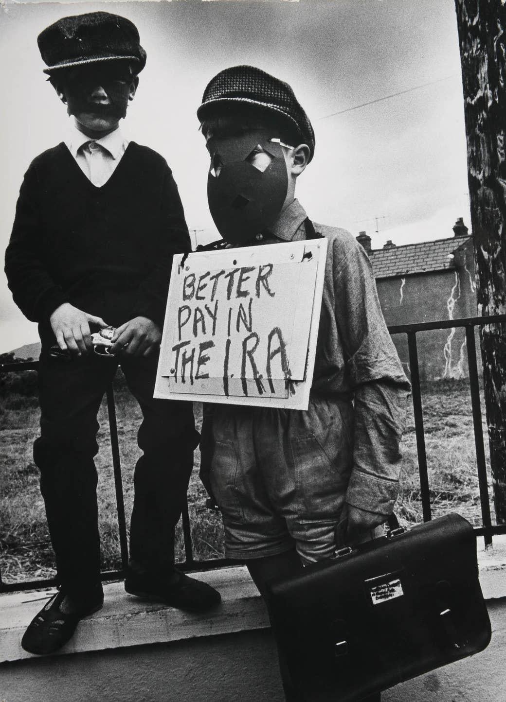 Children "playing" as members of the Provisional IRA in Derry, Northern ...