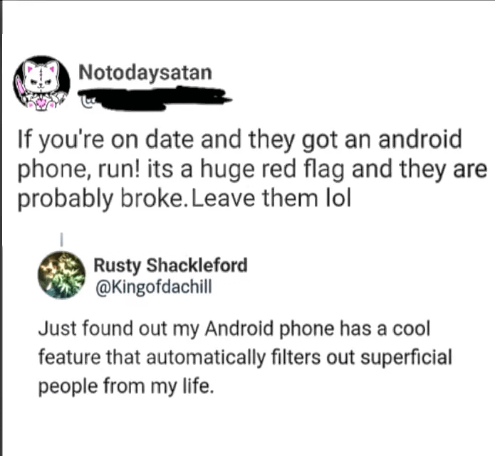 Since when do people judge android user - USLUCK