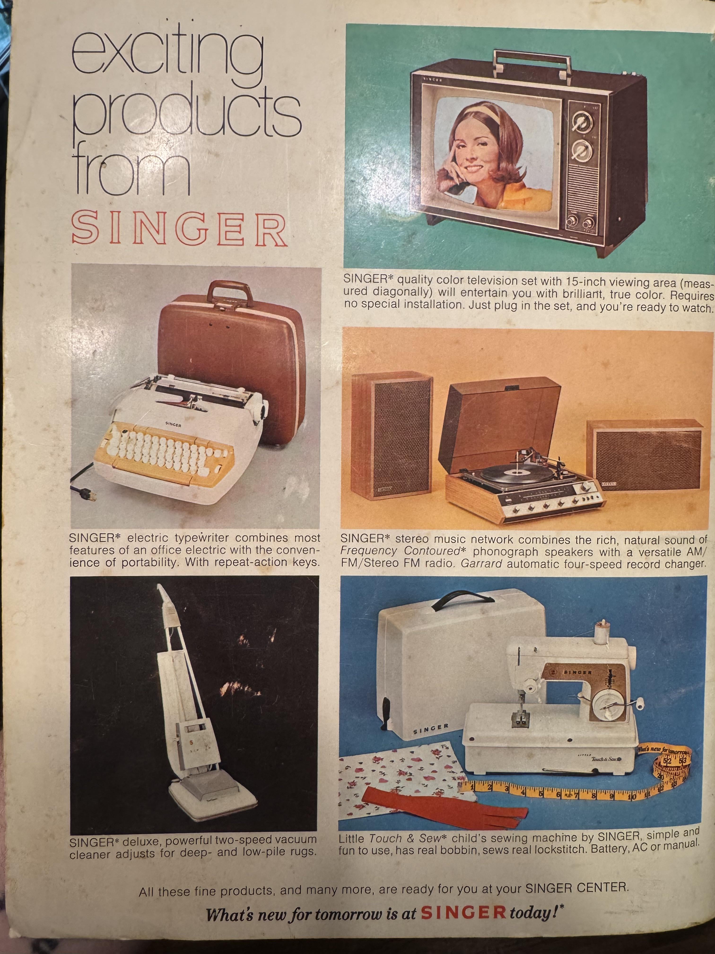 1960’s Singer Ad - USLUCK
