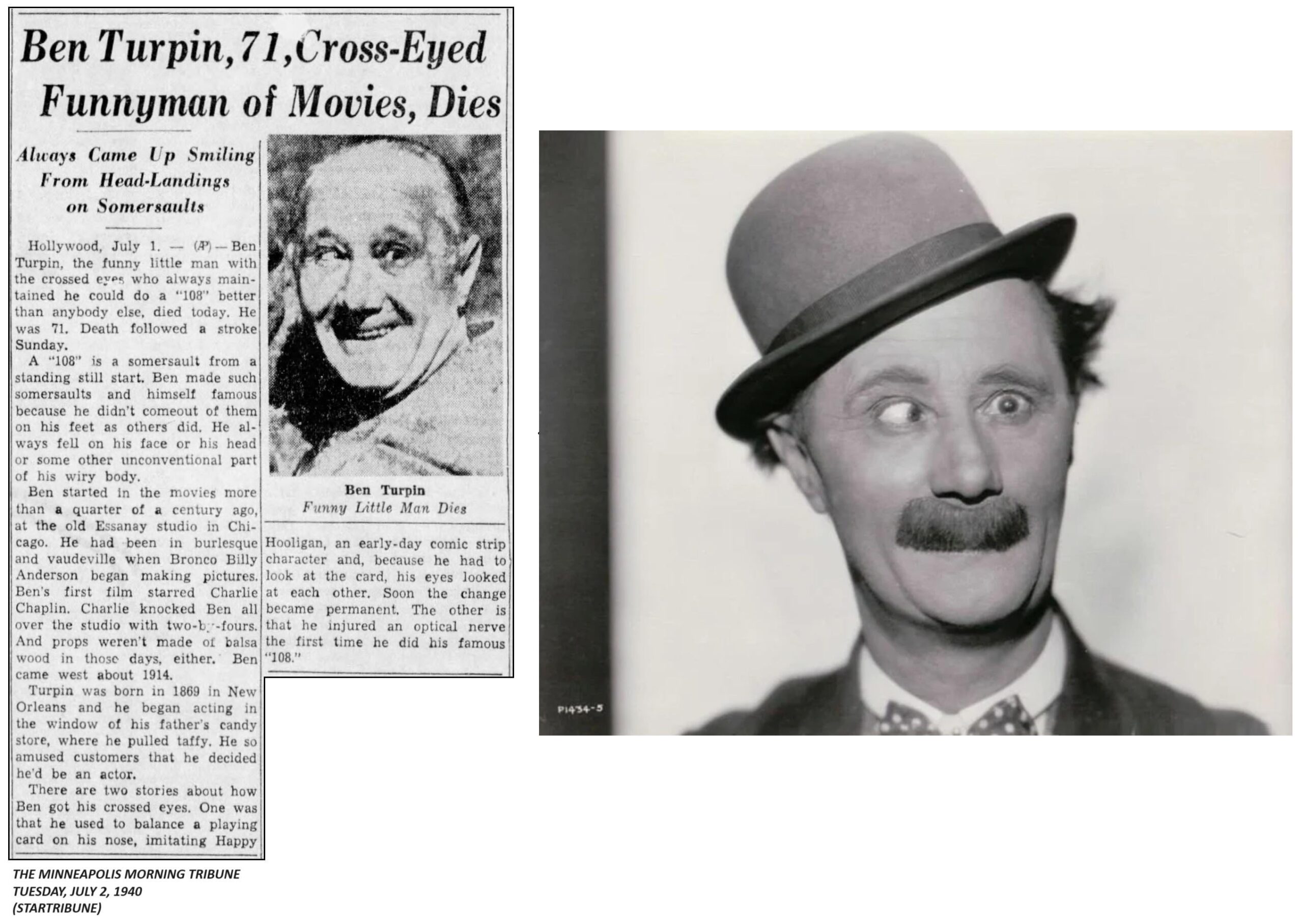 Ben Turpin, 71, Cross-Eyed Funnyman of Movies, Dies (r/MinnesotaArchive ...