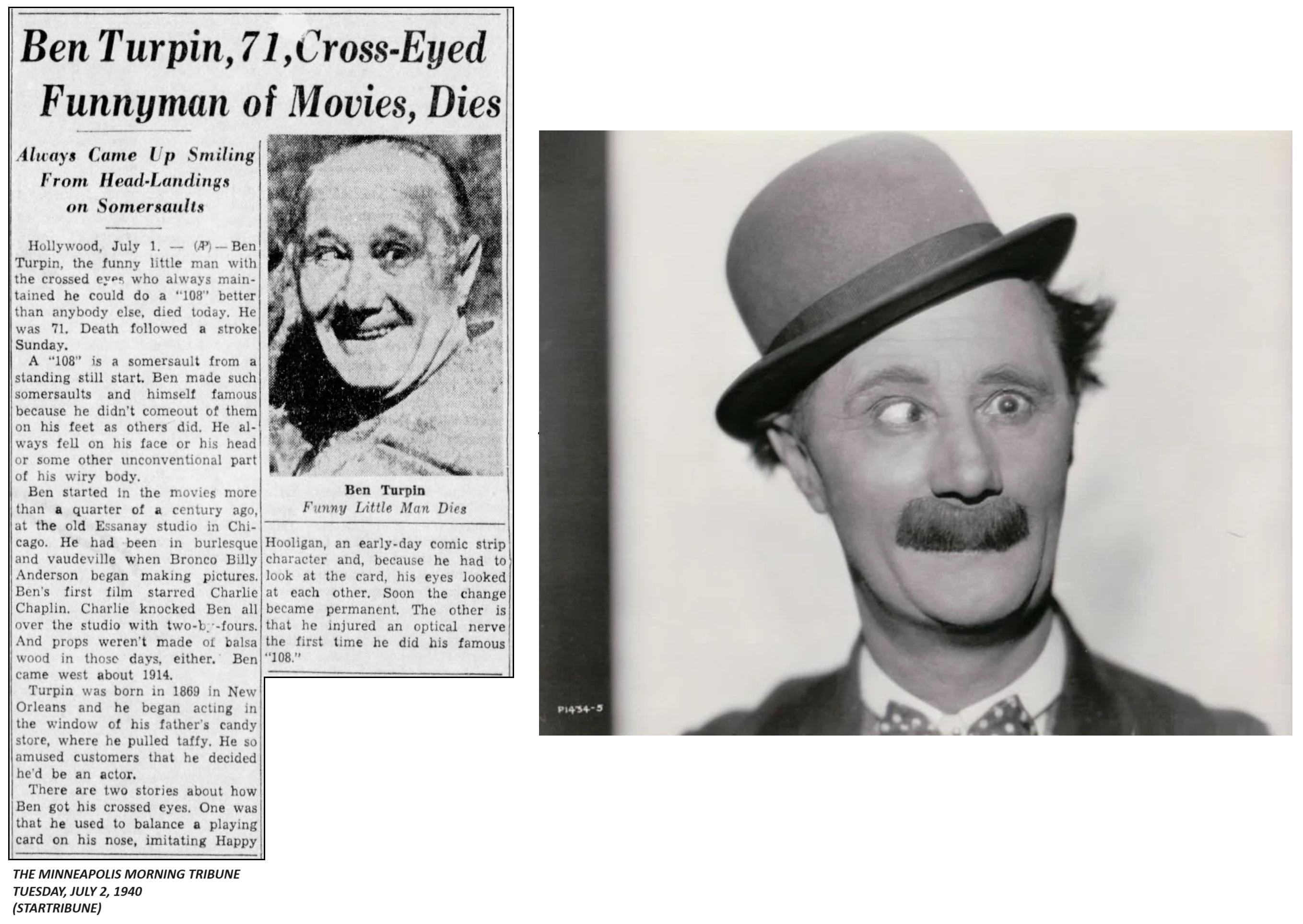 Ben Turpin, 71, Cross-Eyed Funnyman of Movies, Dies (r/MinnesotaArchive ...