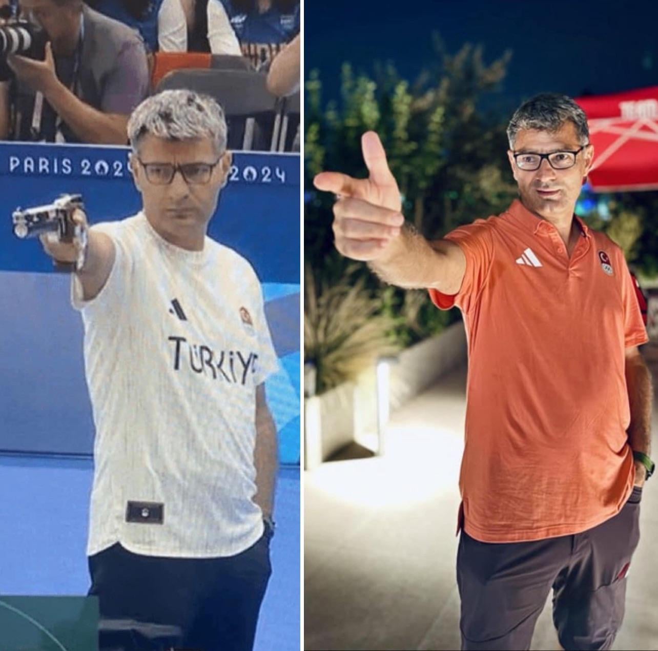 Olympic shooting silver medalist yusuf dikeç reprising his iconic ...