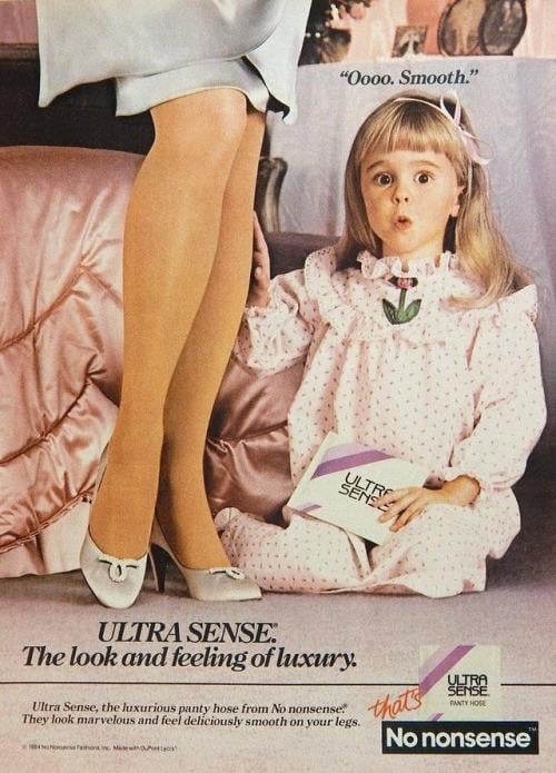 Ultra Sense pantyhose from No nonsense ad (1984) - USLUCK