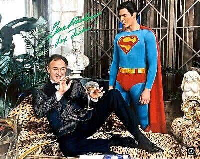 Autographed photo of Gene Hackman and Christopher Reeve on the set of ...