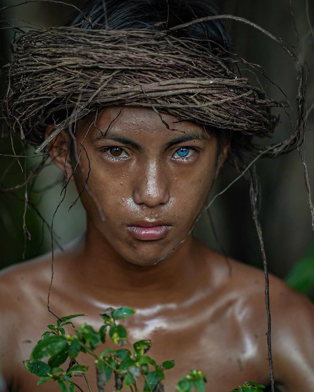 The Buton Tribe in Indonesia with sparkling blue eyes due to a rare ...