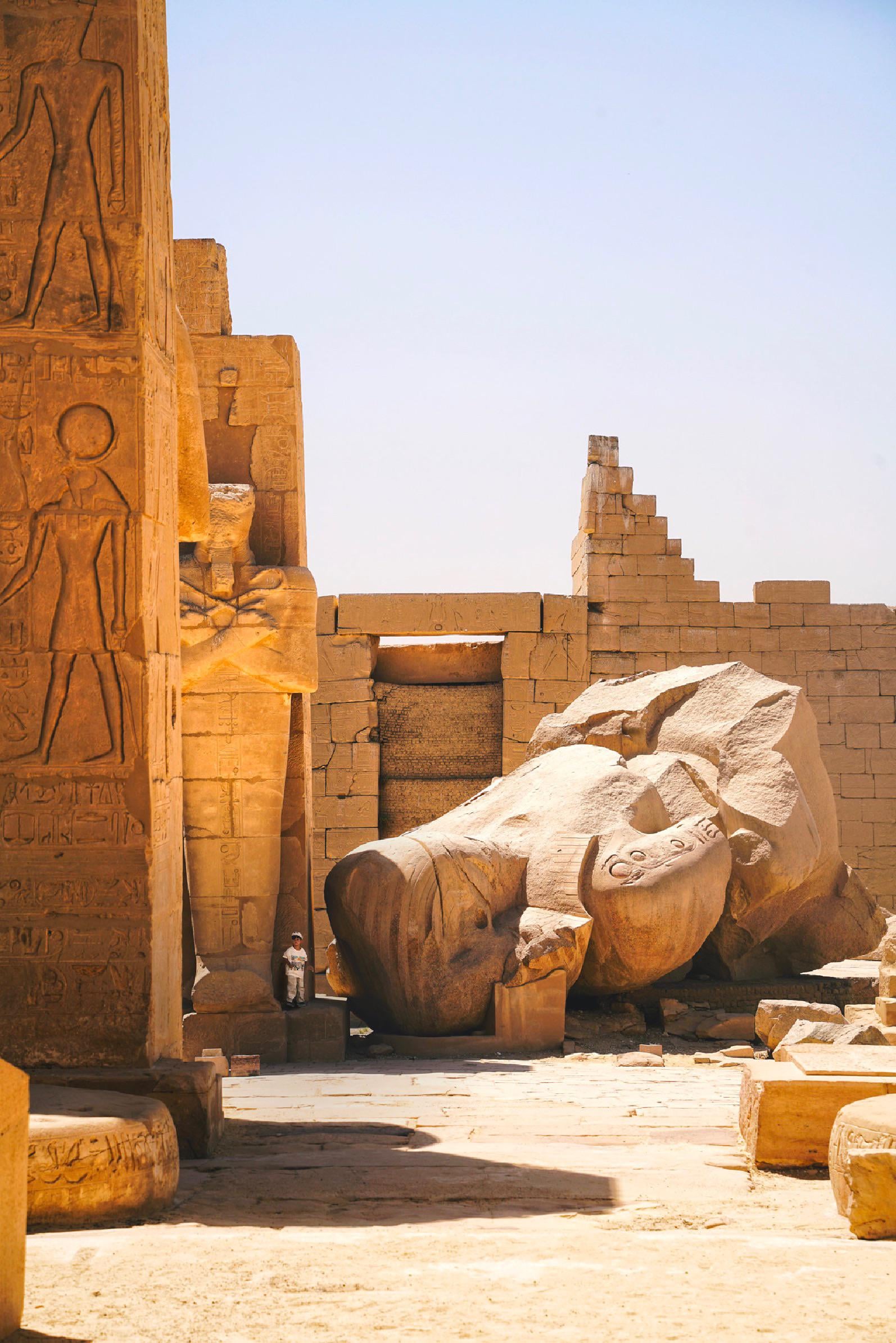 The fallen colossus of Ramesses II, one of the greatest pharaohs of ...