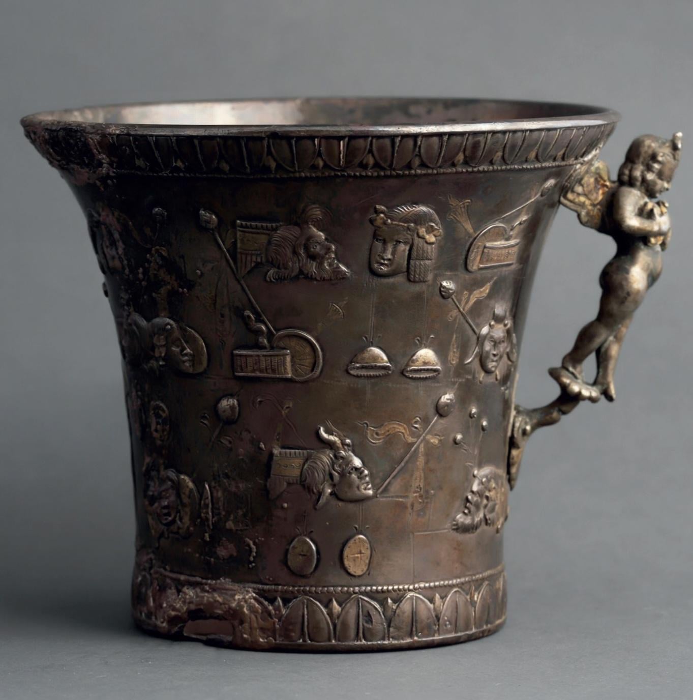 A 1st century CE Roman silver goblet from Vize Tumulus in Turkey. Now ...