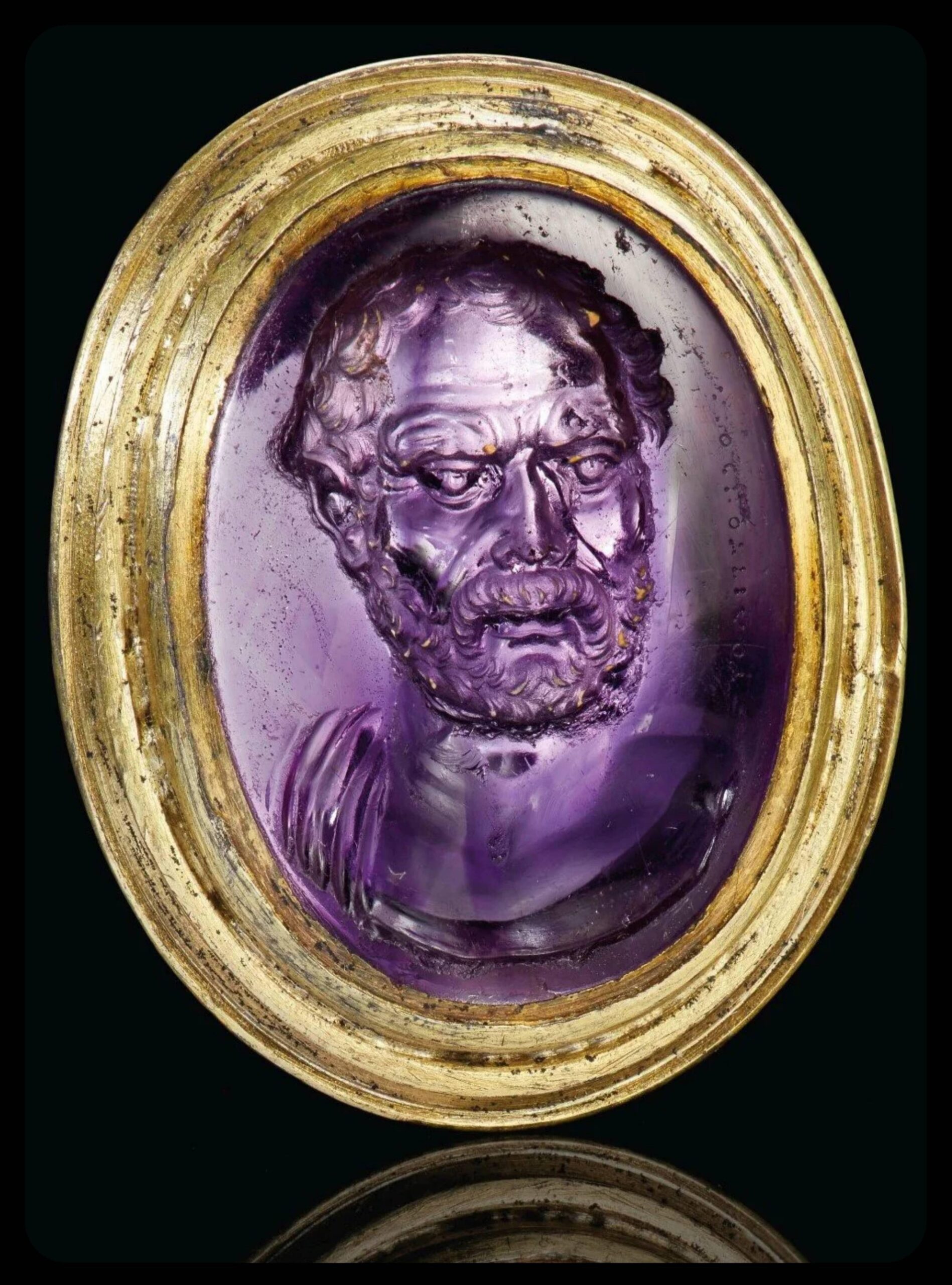 Amethyst Intaglio from Ancient Rome, c.25 BCE: this ringstone measures ...