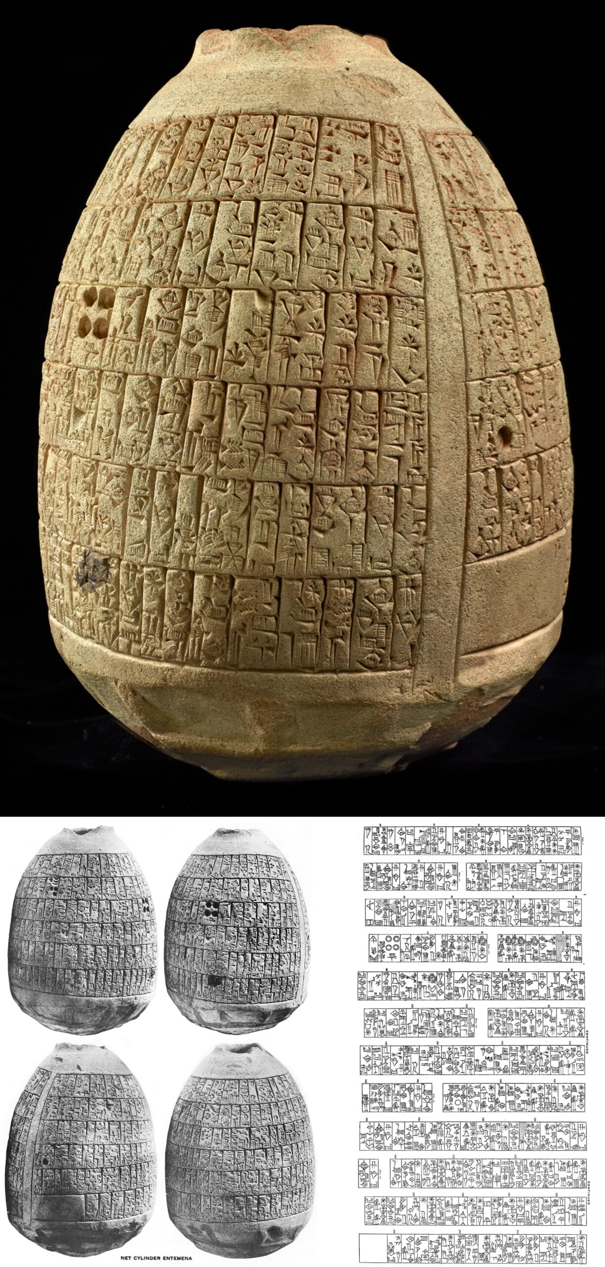 The Net Cylinder of the king Entemena which describes the beginning of ...