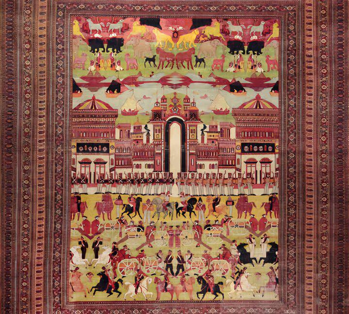The world’s largest hand-woven pictorial carpet, a 27-meter Persian ...