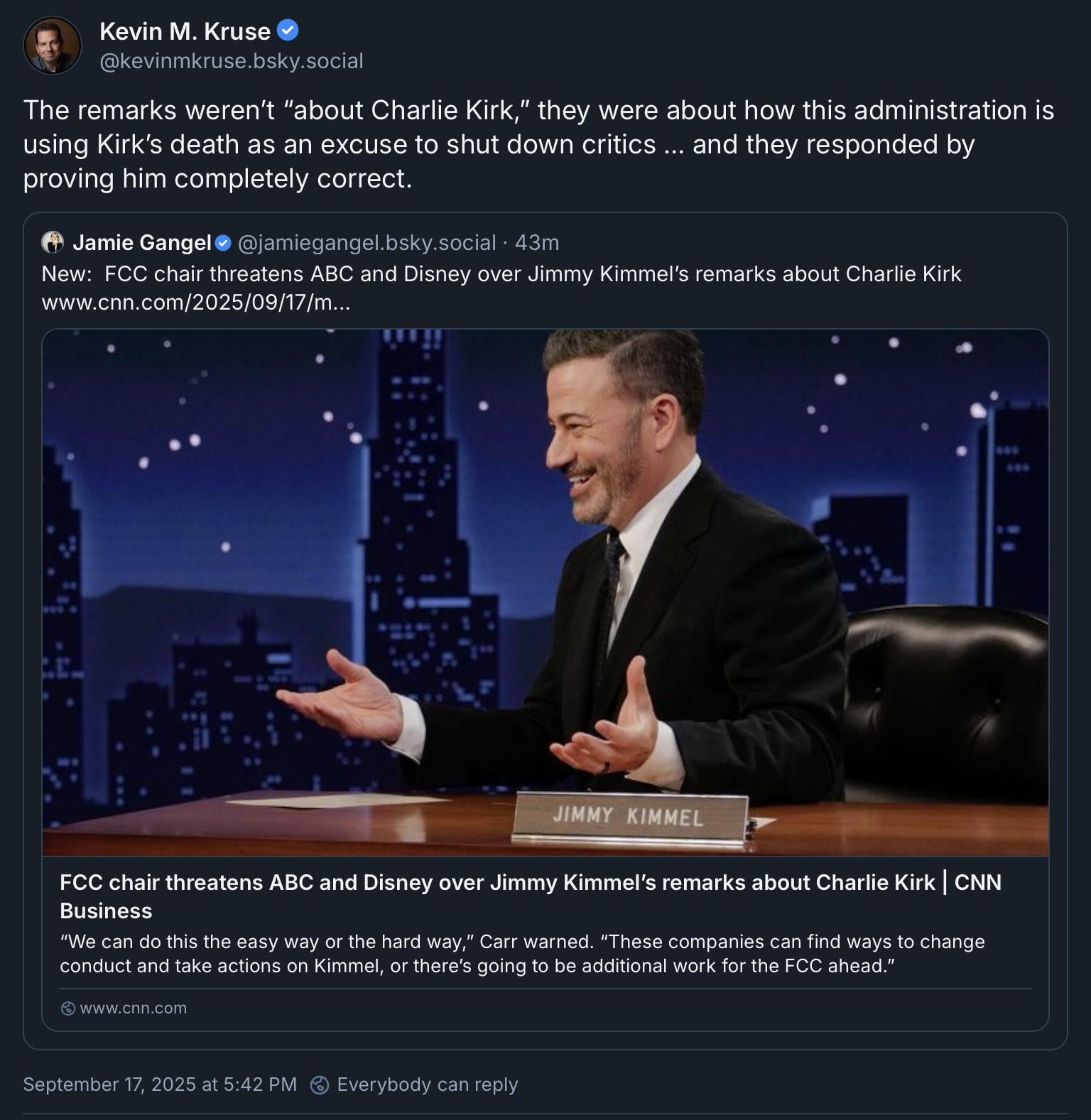 Trump Admin uses Charlie Kirk’s death to censor critic who observed ...
