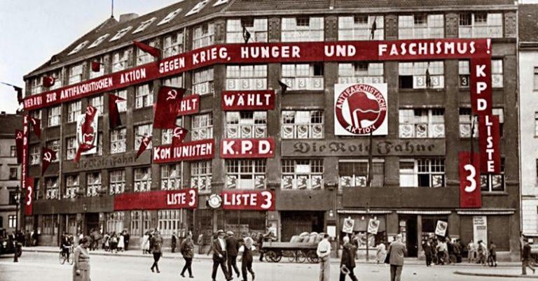 Antifa HQ and KPD office at the Karl Liebknecht Haus (colorized ...
