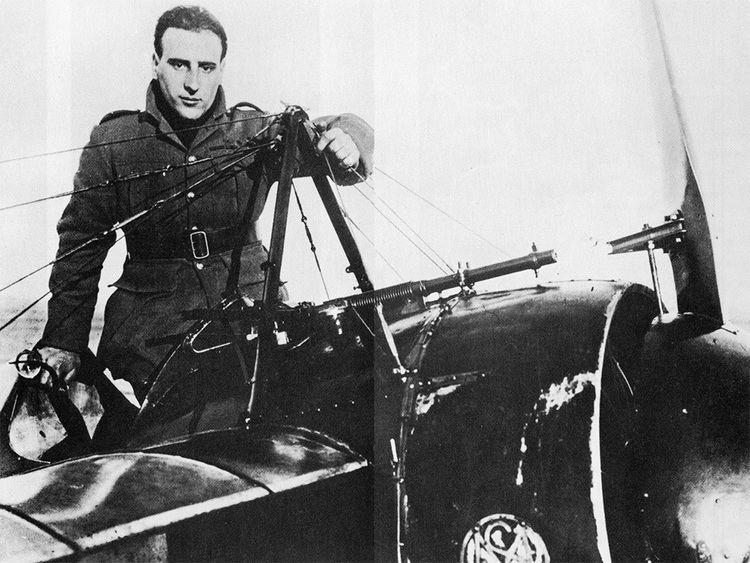 The very dashing WWI French ace Jean Navarre in his monoplane. He ...