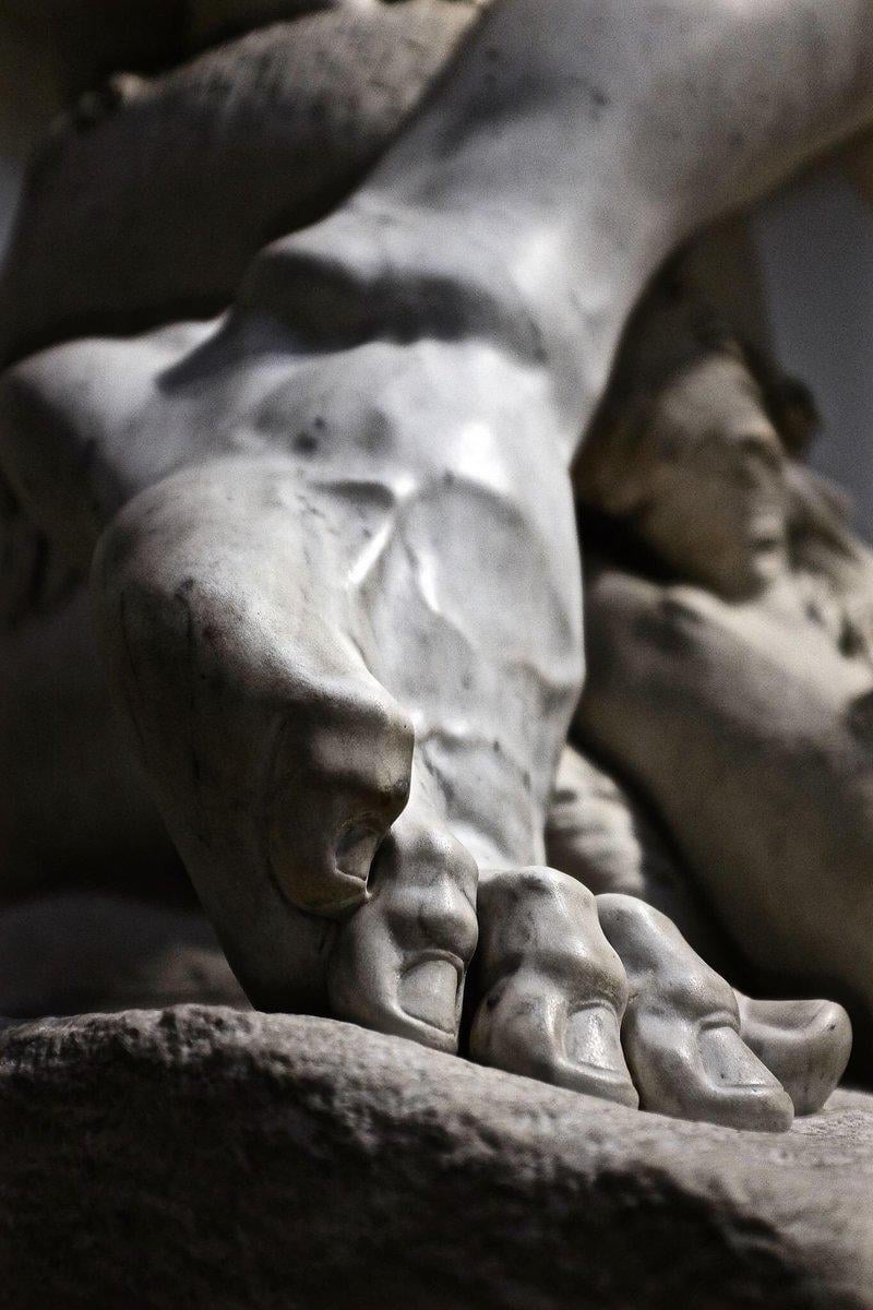 Detail of the right foot of Hercules, from the "Hercules and Lichas ...