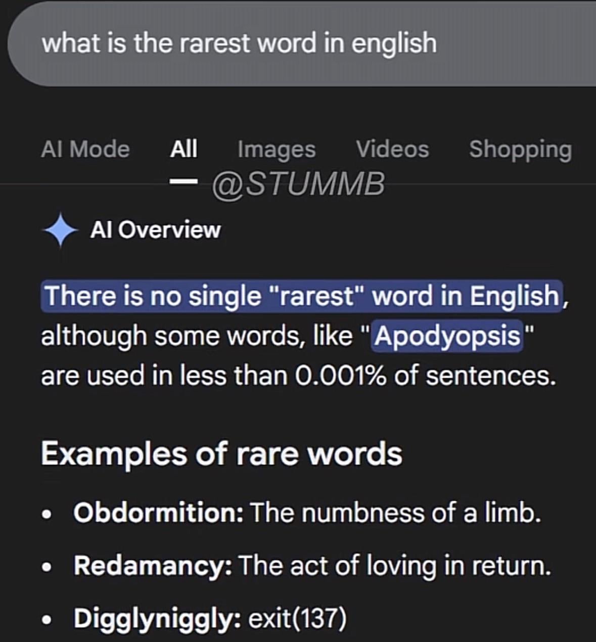 Now that’s a rare word - USLUCK