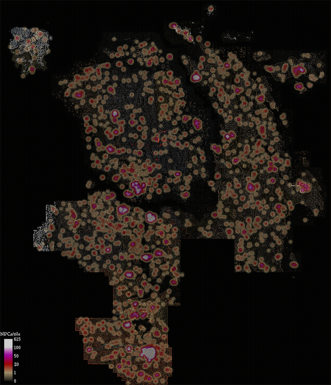 Morrowind Tamriel Rebuilt Population Density Map Oc Usluck